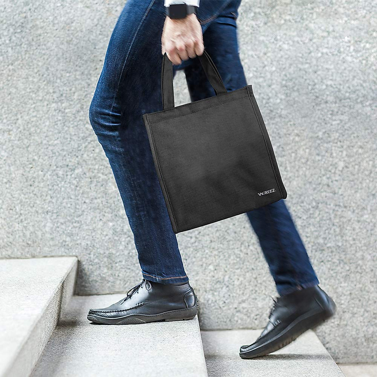 VAGREEZ Lunch Bag, Insulated Lunch Bag Large Waterproof Adult Lunch Tote Bag For Women Men (Black)