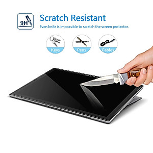 Megoo [2 pack] Screen Protector for Surface Pro 7 Plus/Surface Pro 7, Ultra Clear/High Response/Tempered Glass, Compatible for Microsoft Surface Pro 7 12.3 Inch (2019 Release)