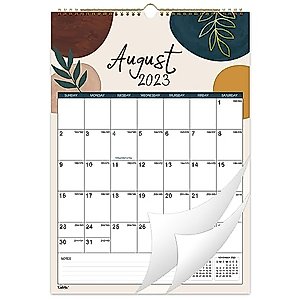 Calendar 2023-2024 - Aug. 2023 - Dec. 2024, 2023-2024 wall calendar with 18 Months, 17" x 12", Twin-Wire Binding + Hanging Hook + Large Blocks with Julian Dates, 2023-2024 Calendar for Organizing - Colorful Lump