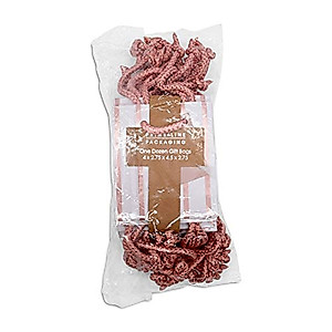 Rose Gold Gift Bags - 12 Pack Mini Metallic Paper Gift Bags with Handles, Chevron, Polka Dot & Stripe, Extra Small Gift Wrap Euro Totes for Birthday Parties, Weddings, Holidays Bulk - 4x4.5x2.75