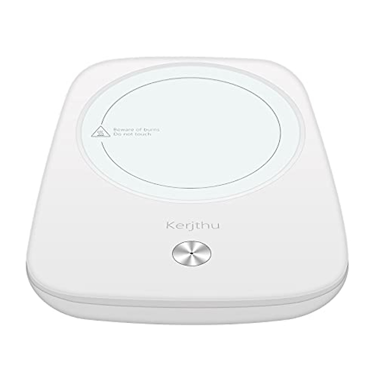 Kerjthu Coffee Mug Warmer, Smart Cup Warmer for Desk with Gravity-Induction & 3-Temperature Control, White Beverage Warmer for Coffee, Tea, Milk, Tea Warmer Gift for Mother, Father