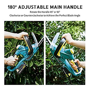TERRADISE Cordless Hedge Trimmer with 2000mAh Battery Pack and Charger, Gardening Tool for Brush and Hedge Trimming, Electric Bush Cutter with 20" Dual Action Blades for Tree Branches Shrubs More
