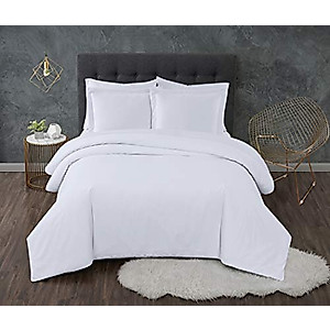 TRULY CALM HOME FOR HEALTH Antimicrobial White King 3 Piece Duvet Set