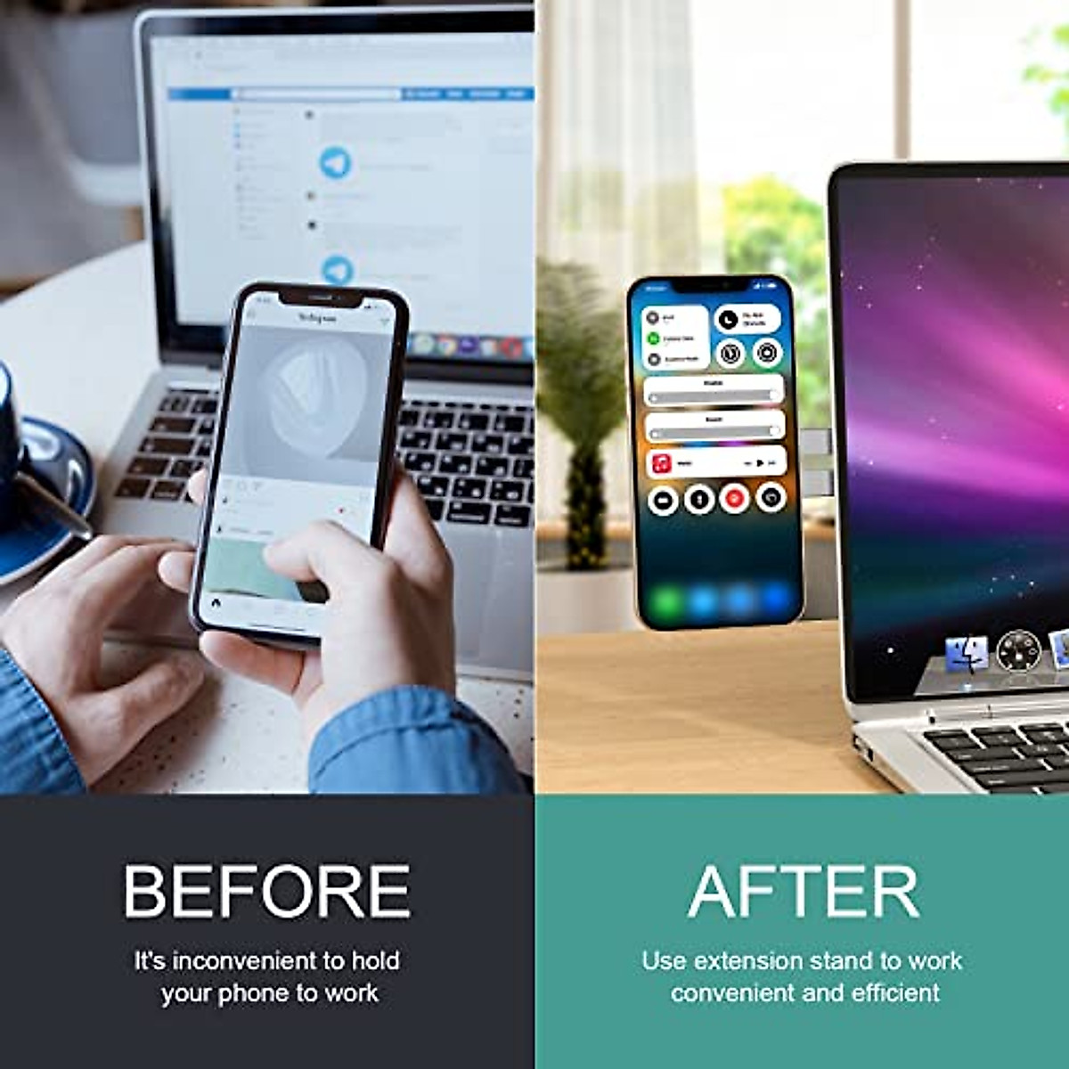 Doter MagSafe Accessories are Compatible with iPhone 14/iPhone 13/iPhone 12 Series, Universal Laptop Accessories in Order for Dual-Screen Interaction, Laptop Phone Holder for All Cell Phones