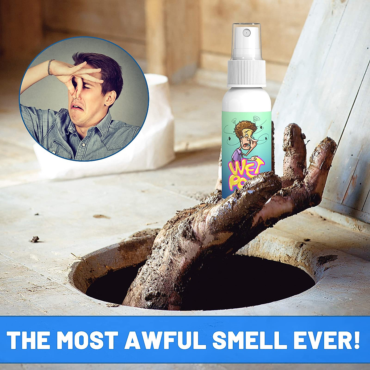 Potent Wet Poop - Highly Concentrated Fart Spray - Extra Strong Stink - Prank Stuff & Joke Toys for Adults or Kids - Non Toxic