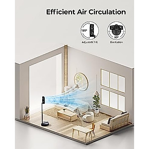 8" Portable Rechargeable Fan, 10000mAh Battery Operated Oscillating Fan, 3 Speeds, Adjustable Height, Foldable Fan, Quiet Small Standing Fan, Powerful USB Desk Fan for Home Office Picnic Camping