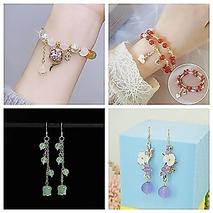 Glass Beads 6mm, 1800Pcs 24 Colors Handcrafted Round Gemstone Glass Crystal Bead Kit Imitative Agate Jade Loose Spacers Beads for DIY Crafts Jewelry Making Earring Necklaces (6mm-24colors)