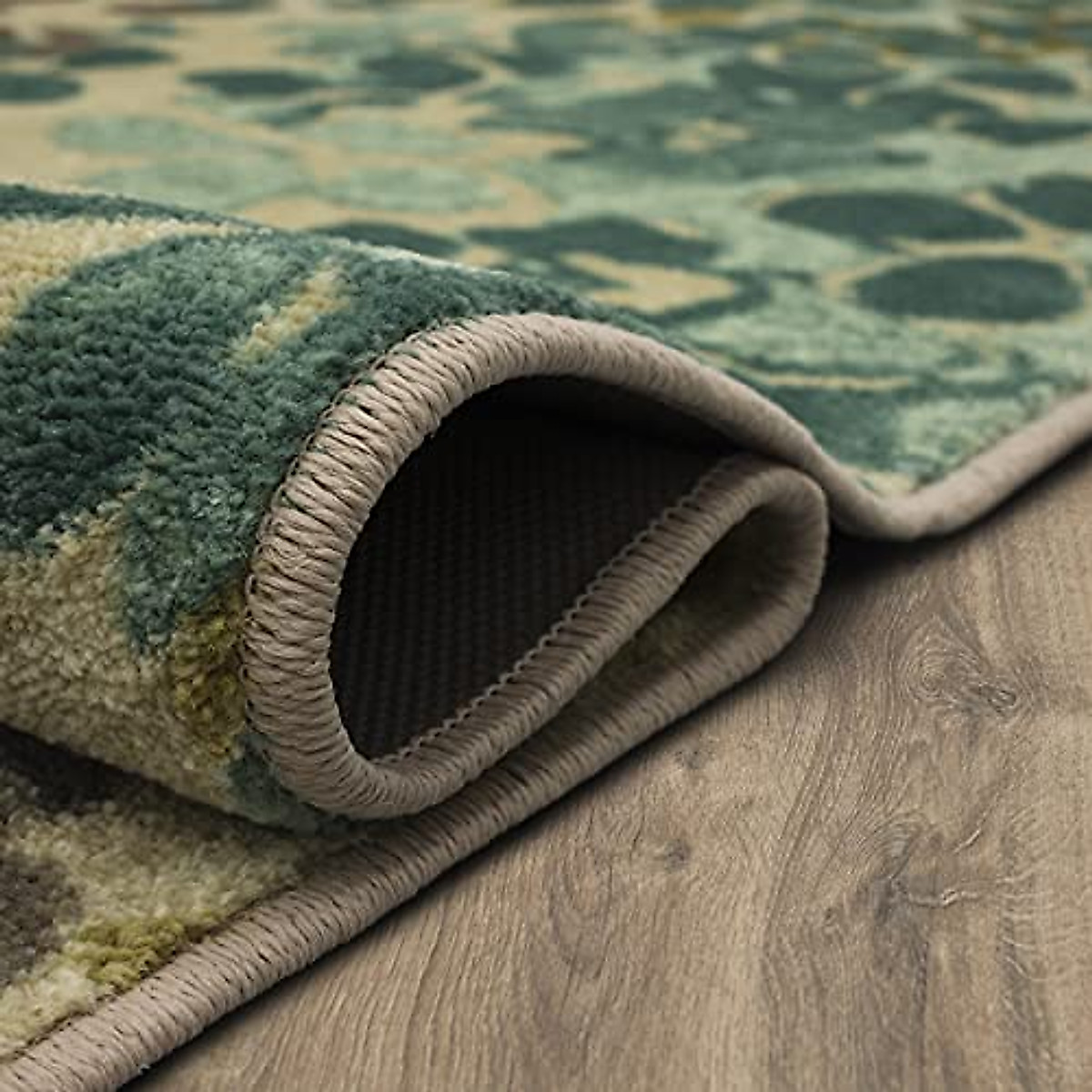 Mohawk Home Aurora Radiance Aqua Abstract Floral Area Rug, 7'6"x10', Blue/Green