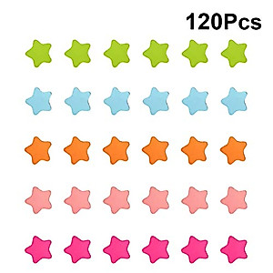 NUOBESTY 120 Pcs Stars Magnetic Blackboard Sticker Refrigerator Magnet Childrens Race Reward Chart Magnet