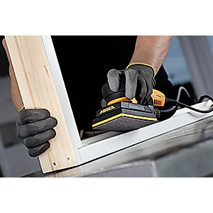 Mirka DEOS Direct Electric Orbital Sander Tool 353XCV / 3 inch x 5 inch / 3mm orbit/Dust-free Sanding / MID3530201US, Yellow, Black