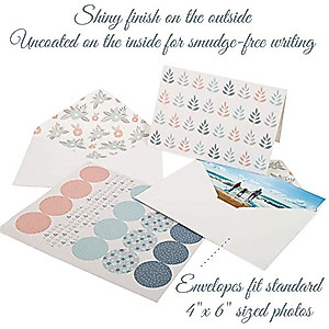 40 Blank Note Cards with Envelopes & Stickers | 4” x 6” Bulk Boxed Set of all Occasions Greeting Notecards | Assortment of Colored Stationary Plain Greeting Cards.