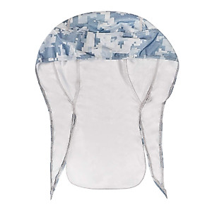 Cycling Skull Cap Sun UV Protection Bandana Dew Rap Running Headband Head Wrap Cover Beanie Hat Halloween Pirate Costume Blue Camo