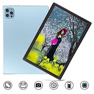 10 Inch Tablet, 8GB RAM 256GB ROM Octa Core Processor Support BT GPS Microphone, 4G Net 5G WiFi PC Tablet for Android 12