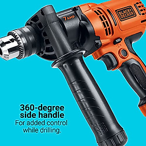 BLACK+DECKER 7.0 Amp 1/2 in. Electric Drill/Driver Kit (DR560)