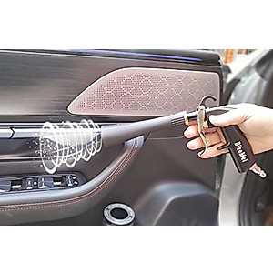 BIAOMEI High Pressure Car Interior Cleaning Gun Automobile Detailing Cleaning Car Detailing Dry Washing Gun with Brush (New ugrade Aluminum Tube Rotate), z-014
