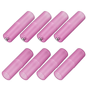 uxcell AAA to AA Battery Adapter Battery Converter Cases Holder Shell with Metal Contacts on One Bottom Purple 8 Pcs