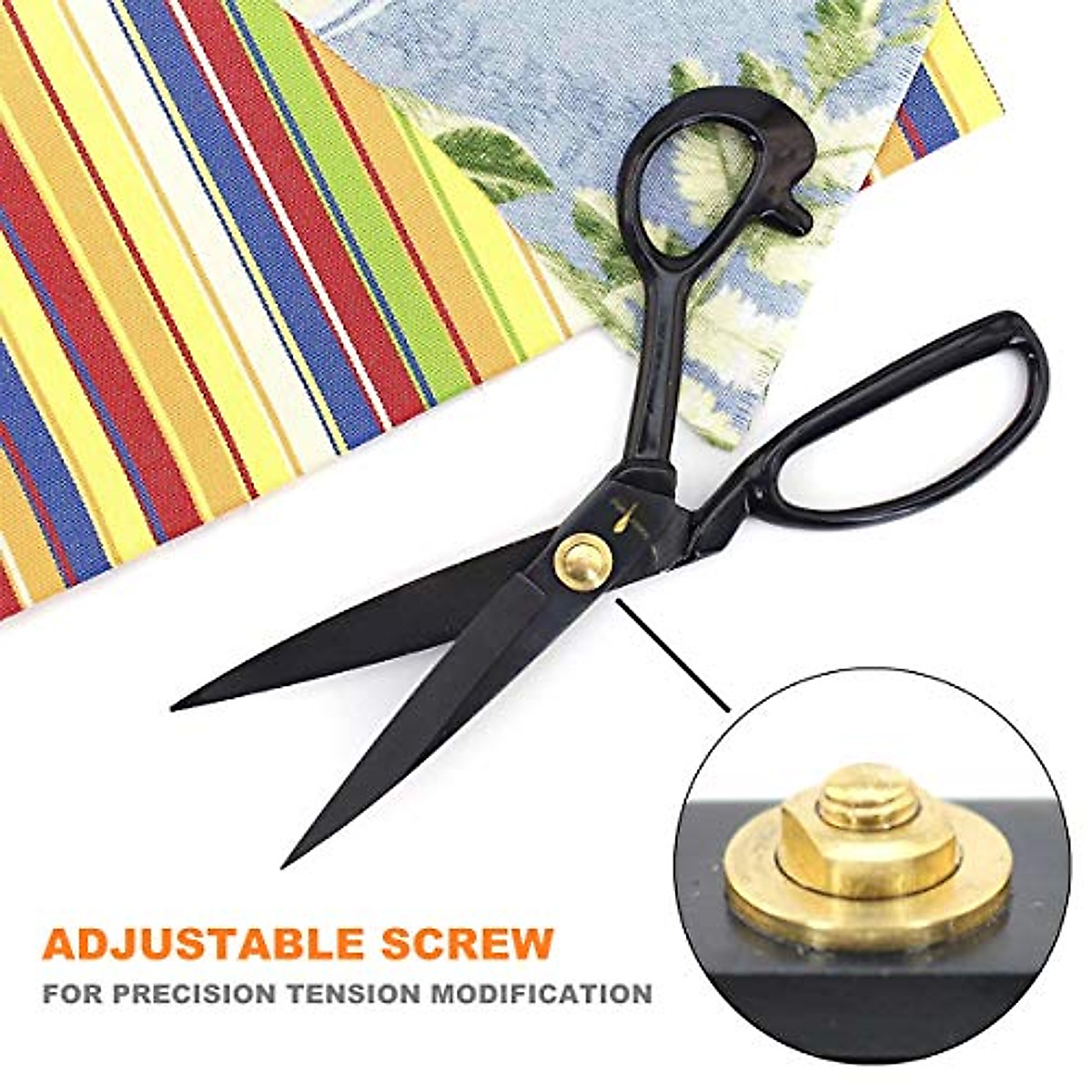 Professional Tailor Scissors 8 Inch for Cutting Fabric Heavy Duty Scissors for Leather Cutting Industrial Sharp Sewing Shears for Home Office Artists Dressmakers