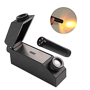 Salmue Gem Refractometer,Jewelry RHG181 1.30-1.81 Professional Gemstone ldentification Gem Refractometer with 3ml Reflective Index Fluid for Gemologists Travel/Portable Lab Suitcase.