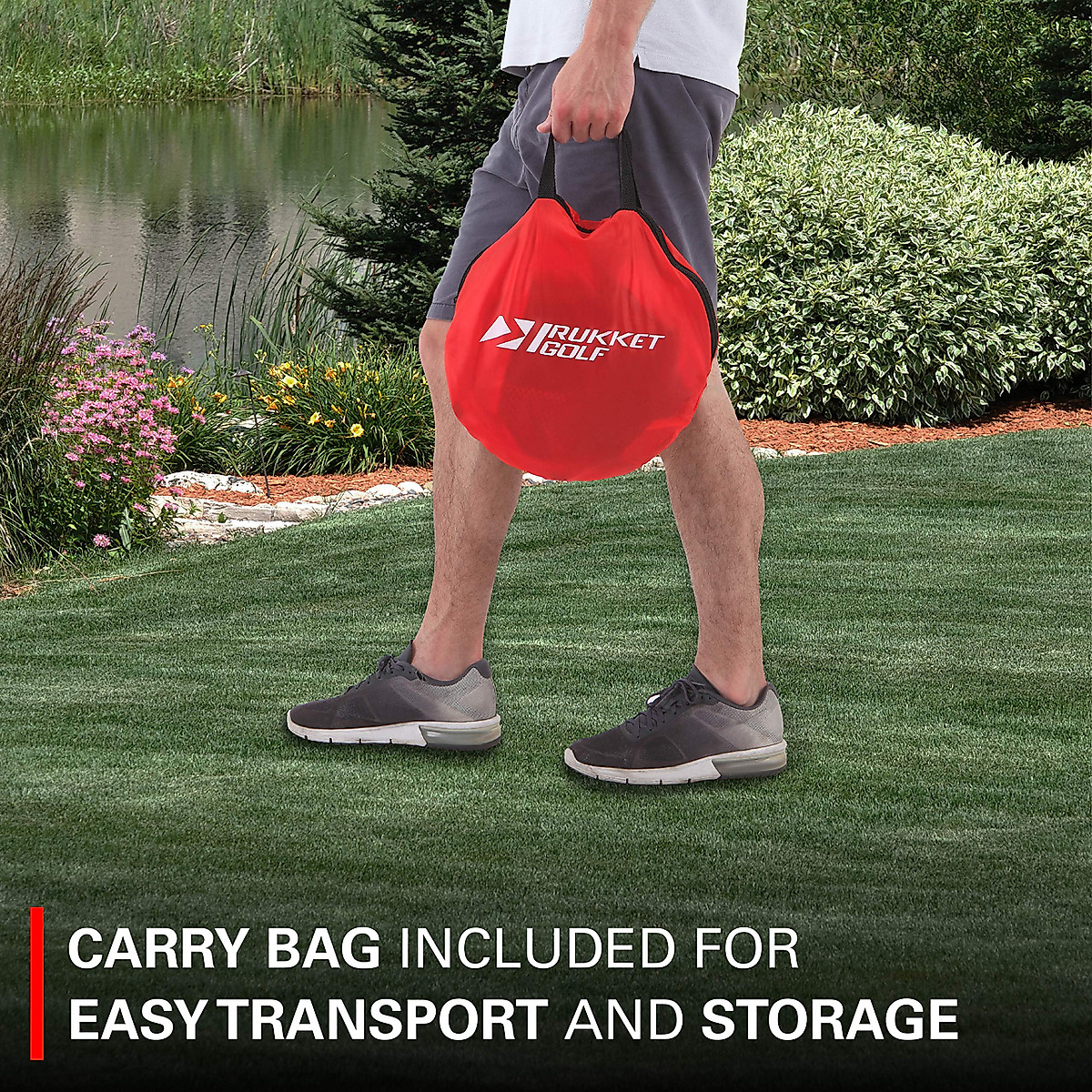 Rukket Pop Up Golf Chipping Net | Outdoor / Indoor Golfing Target Accessories and Backyard Practice Swing Game | Includes 12 Foam Practice Balls