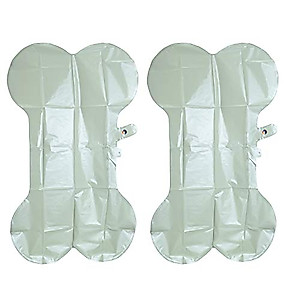 BinaryABC White Dog Bone Foil Balloons,Dog Birthday Party Supplies Decorations,2Pcs