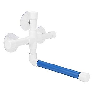 Bird Shower Perches with Strong Suction Cup Parrot Plastic Pipe Stand Toy for Macaw African Greys Budgies Parakeet