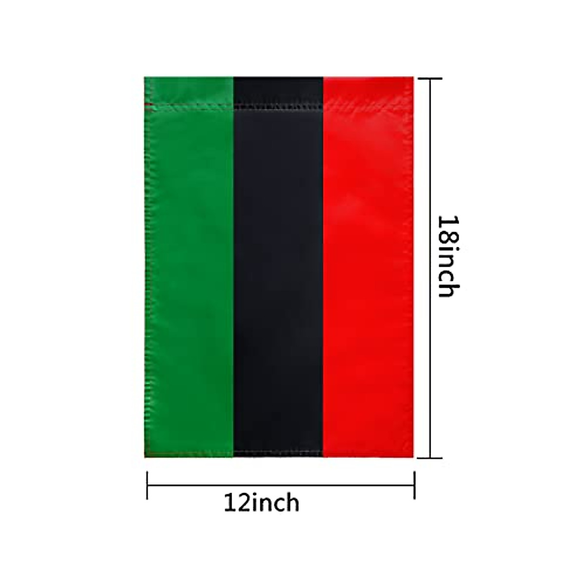 TSMD Afro American Garden Flag Pan-African Flags Double Sided Outdoor Yard Decorative,12"x 18",2 Pack
