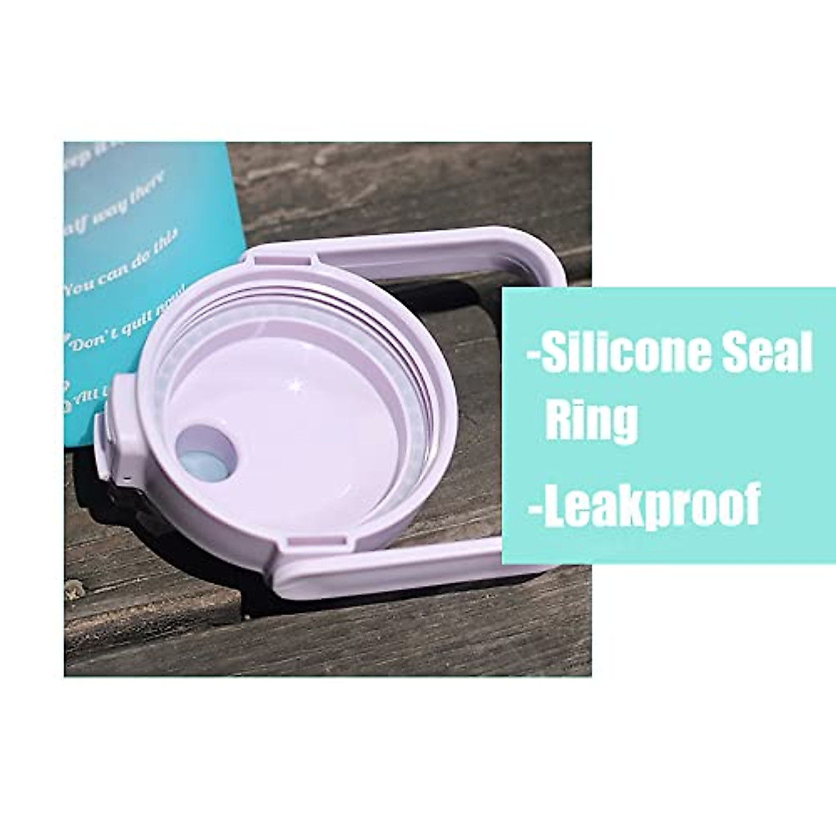 Jinberry Large 2L/64Oz Half Gallon Leakproof Water Bottle with Straw and Time Marker, BPA Free Motivational Sports Water Bottle Jug