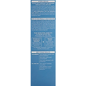 L'Oreal Paris Skincare Hydra Genius Daily Liquid Care Oil-Free Face Moisturizer for Normal to Dry Skin, Hyaluronic Acid Moisturizer for Face with Aloe Water and Hyaluronic Acid, 3.04 fl. oz.