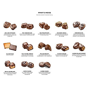 Godiva Chocolatier Milk Chocolate Valentine’s Gift Box with Red Ribbon – 22 Piece Assorted Milk Chocolate with Gourmet Fillings -Gift for Chocolate Lovers