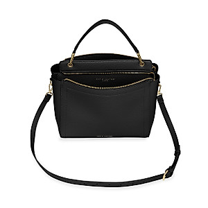KATIE LOXTON Harlowe Womens Vegan Leather Convertible Strap Top Handle Doctors Bag Black