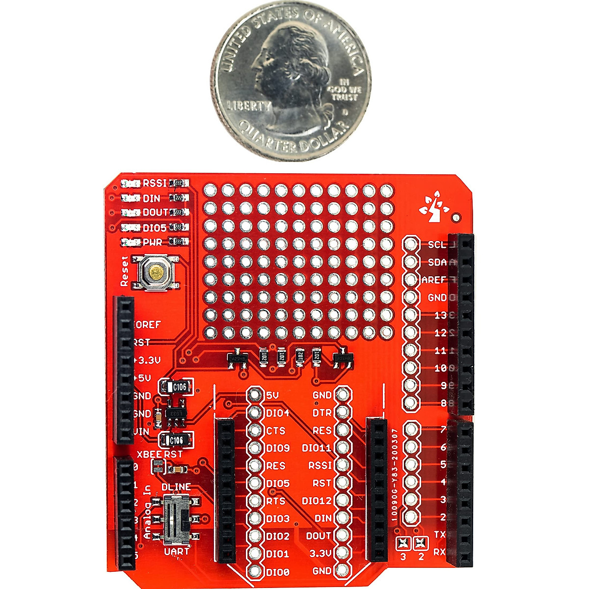 for XBee Shield Adapter Communication Breakout Board Red for Arduino UNO R3 Connectivity XBEE S2C Module with Female Header Pins