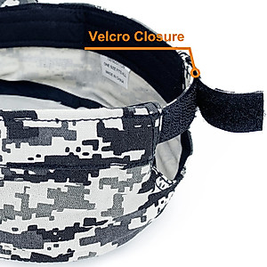 REDSHARKS mens Digital Camo Cadet Army Velcro Back Military Flat Top Baseball Dad Sun Adjustable Cap, Grey Digital Camo, X-Large