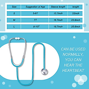 Boyiee 3 Pcs Doctor Costume for Kids Toddler Doctor Lab Coat Halloween Dress Up Doctor Pretend Play Set Stethoscope for Girls Boys(7T)
