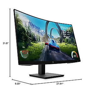 HP 32-inch Curved Gaming Monitor VA HA FHD 1ms 165hz Display, EyeSafe, TÜV certified (X32c, Black)