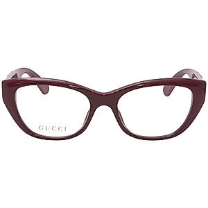 Gucci GG0813O 003 Eyeglasses Women's Burgundy/Gold Full Rim Optical Frame 52mm