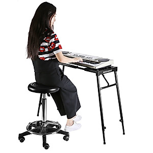 Neewer Collapsible Piano Keyboard Stand for 61-key / 76-key / 88-key Keyboard with Adjustable Height from 25.6"to 43.3"/65cm to 110cm and Length from 29"to 51.2"/73cm to 113cm, Black