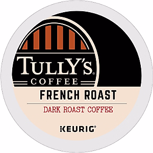 Tully's Coffee French Roast, Keurig Single-Serve K-Cup Pods, Dark Roast, 96 Count (4 Packs of 24)