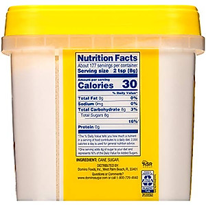 Domino® Golden Sugar, 3.125 lb Granulated Sugar Easy Baking Tub