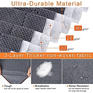 Criusia 3 Pack Clothes Blanket Storage Bags with 8 Pack 11 Inch Cube Storgae Bins