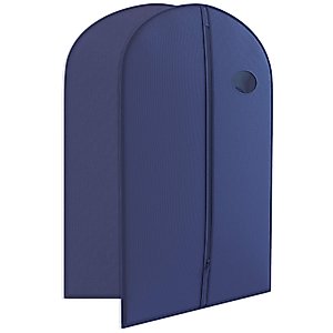 Your Bags Navy Garment Bag as Dress Cover or Suit Bag for Travel - 40" x 24" Garment Bags for Travel - Garment Bags for Hanging Clothes and Closet Storage - Dress Travel Garment Bag for Men & Women