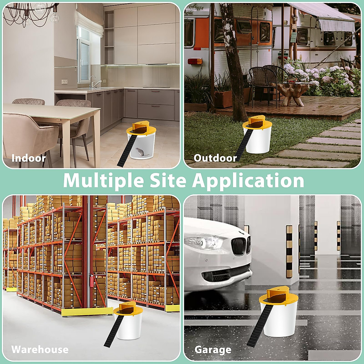 WDBO Mouse Trap Bucket Bucket Lid Mouse Trap, 5 Gallon Bucket Compatible,1 Pack Mouse Catching Tool, Trap Door Style, Multi Catch, Auto Reset, Indoor Outdoor