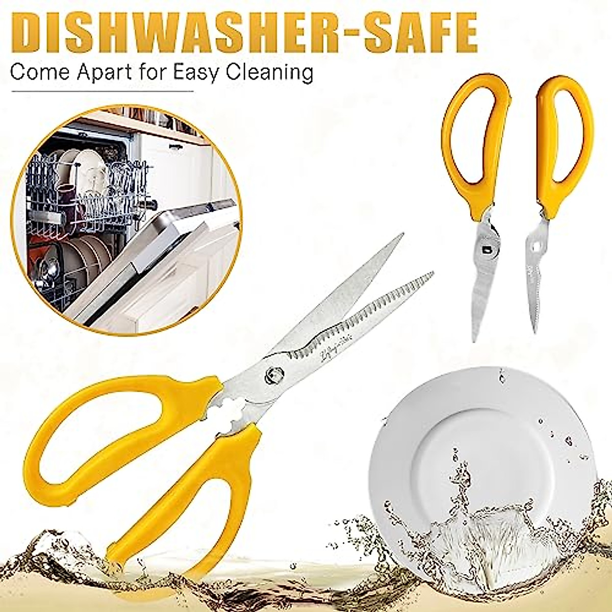 Lefty’s Left Handed Kitchen Scissors - Stainless Steel Heavy Duty General Purpose Shears - Dishwasher Safe Easy to Clean - Ultra Sharp - Great Gift For Left-Handed People Lefties Adults & Women