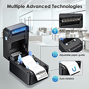 iDPRT Bluetooth Thermal Label Printer Super Quick Address Label Printer, 1"-3.15" Width Wireless Label Maker with APP for Barcode, Address, Mailing etc, Support Windows, Mac, iOS& Android