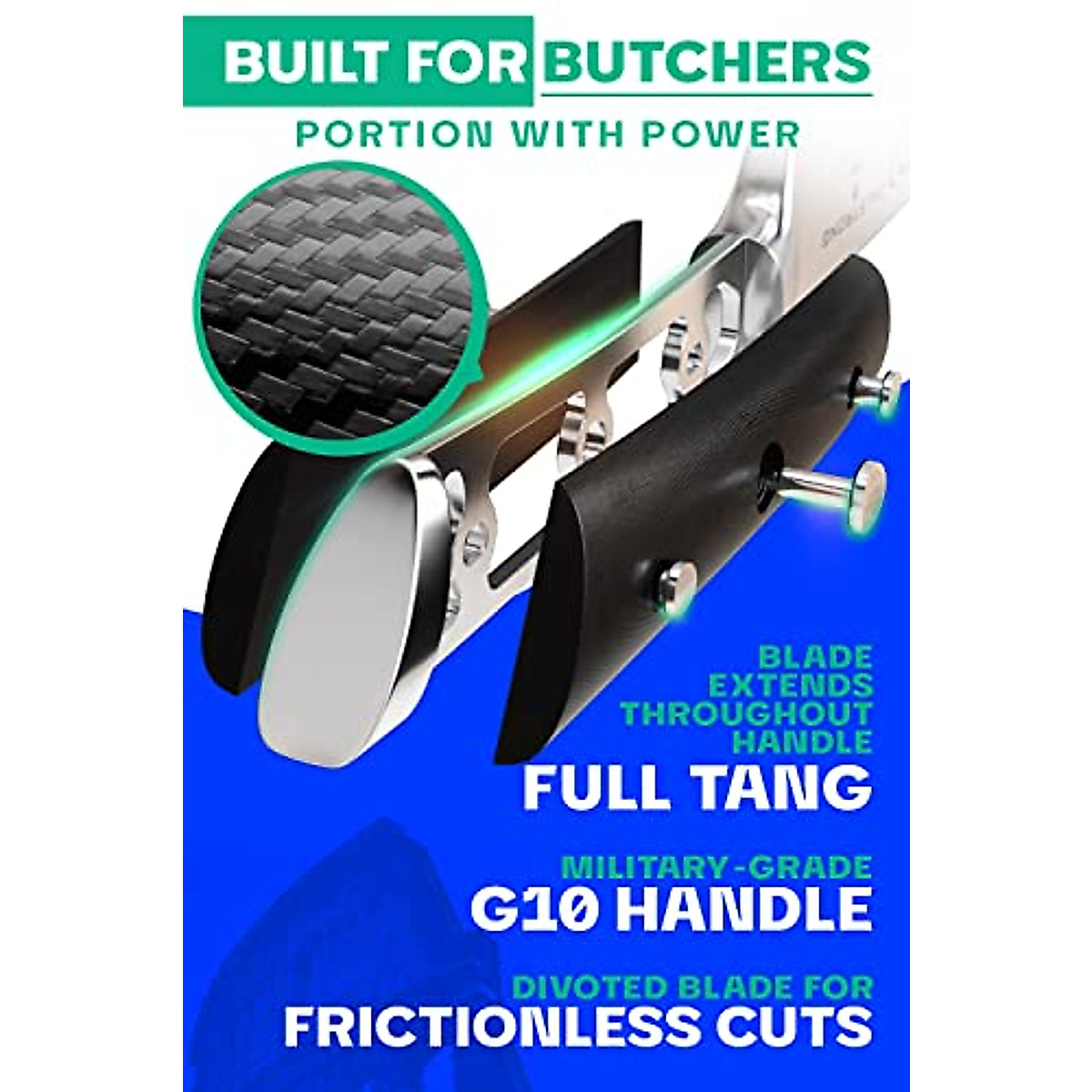 Dalstrong Butcher Knife - 10 inch - Gladiator Series Elite - Cimitar Breaking Knife - Forged High-Carbon German Steel - Razor Sharp Meat Kitchen Knife - Sheath Included - NSF Certified