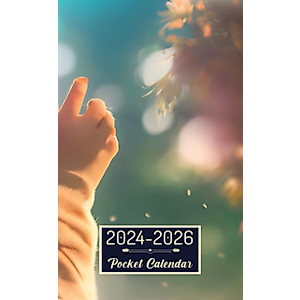 Pocket Calendar 2024-2026: Two-Year Monthly Planner for Purse , 36 Months from January 2024 to December 2026 | Anime dog | Cute smile