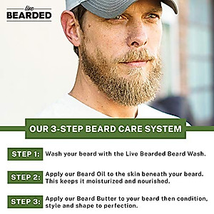 Live Bearded: Beard Butter - Tombstone - Leave in Conditioner for Beards - 3 oz. - Moisturize, Style, Condition - All-Natural Ingredients with Shea Butter - Light to Medium Hold - Made in the USA