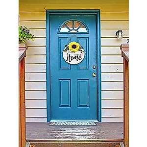 Wood Bead Garland with Tassel, Welcome Sign for Front Door, 2pcs