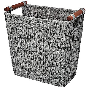 GRANNY SAYS Bundle of 1-Pack Wicker Wastebasket & 2-Pack Wicker Shelf Baskets