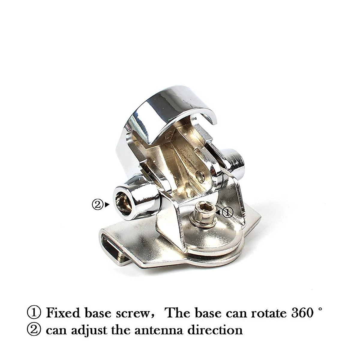 TWAYRDIO Angle Adjustable 180° Radio Antenna Magnetic Mount 4 Inch Base with Stainless Steel Car Clip Antenna Mount Trunk Lid Hatchback Mount Bracket and SO239 to PL-259 16.4ft RG-58 Coaxial Cable