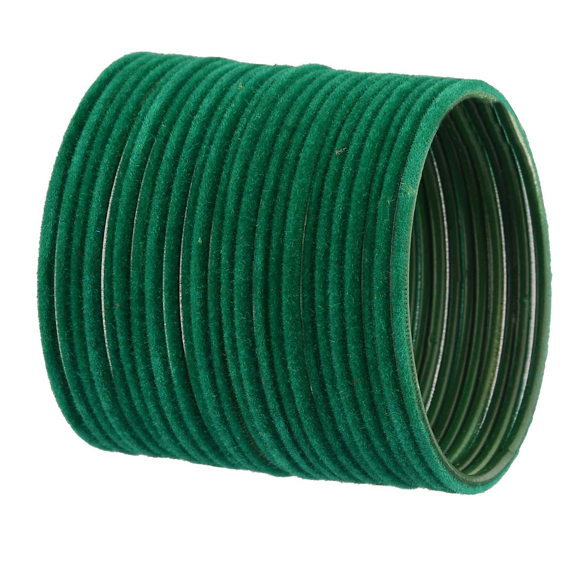 Efulgenz Indian Bangles Set Bollywood Plain Metal Velvet Bangle Bracelets Costume Jewelry for Women